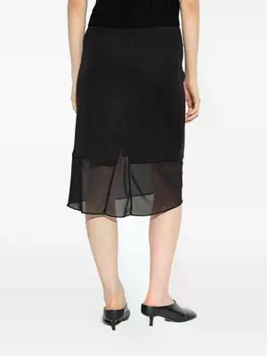IRO PARIS Mesh-panel Midi Skirt