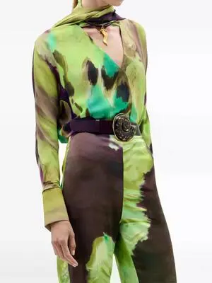Silvia Tcherassi Jaboca Abstract Print Blouse