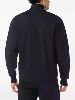BILLIONAIRE Full-zip Sweatshirt With Logo Plaque - Blue