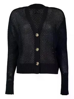 ALLUDE V-neck Button-up Cardigan