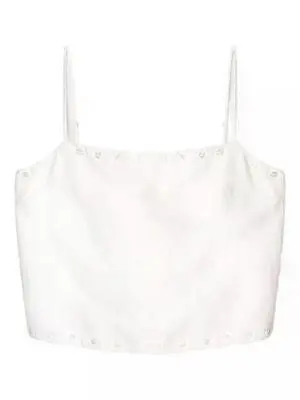 Staud Kirra Button-detail Top - White