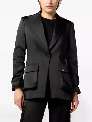 Philipp Plein Satin Single-breasted Blazer