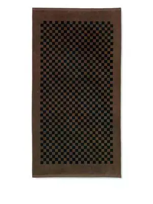 BAINA Roman Checkered Pool Towel - Brown