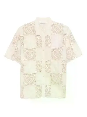 Zimmermann Wanderlust Scalloped Shirt - Neutrals