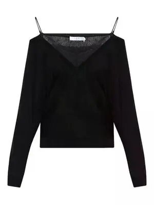 IRO PARIS Lace V-neck Sweater