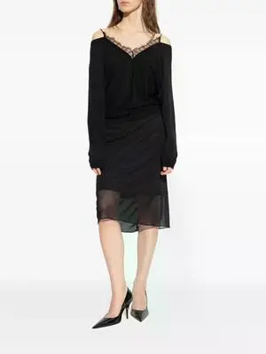 IRO PARIS Lace V-neck Sweater