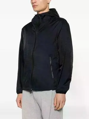 Emporio Armani Logo-jacquard Zip-up Hoodie Jacket