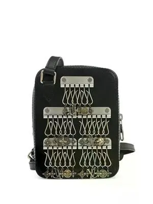 Black Silver-Tone Crossbody Bags