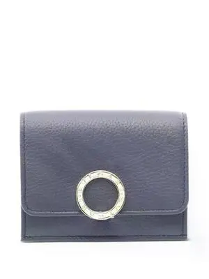BVLGARI 20s Logo Trifold Wallet - Blue
