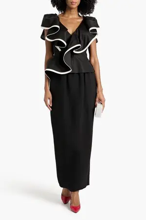 Carolina Herrera Ruffled Silk-organza Top