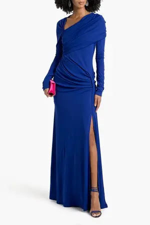 Carolina Herrera Ruched Stretch-jersey Gown
