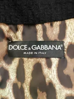 Dolce & Gabbana 2000s Dg Logo-button Tweed Coat
