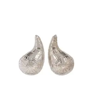 Oscar De La Renta Bell-back Earrings - Silver