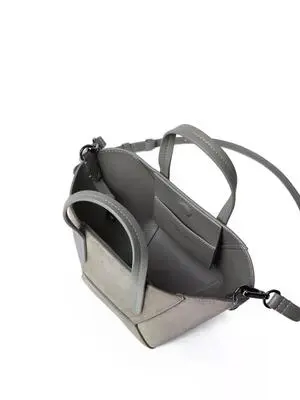 Brunello Cucinelli Mini Embossed-logo Tote Bag - Grey
