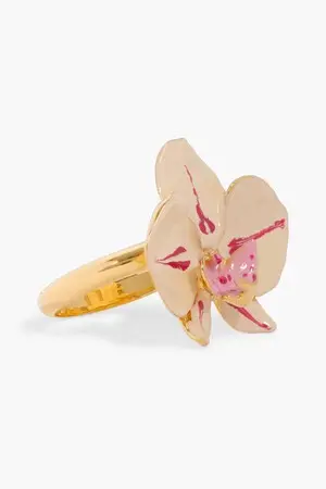 Oscar De La Renta Enamel Ring - Gold