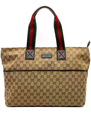Gucci Gg Canvas Web Tote