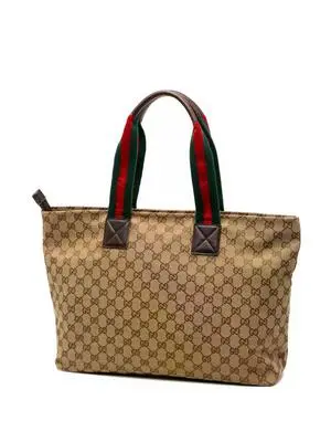 Gucci Gg Canvas Web Tote