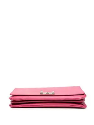 Prada Saffiano Lux Lock Chain Flap Crossbody Bag - Pink