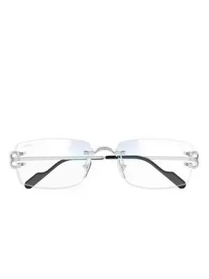 CARTIER Metal-frame Rimless Sunglasses - Silver