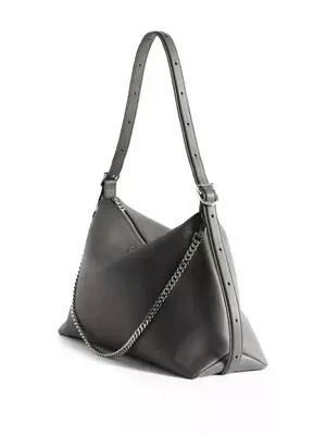 Zadig&Voltaire Jim Grained Leather Shoulder Bag - Grey