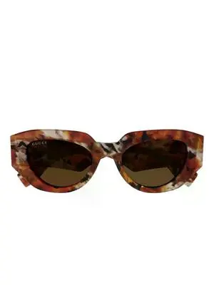 Gucci Havana Round Sunglasses - Brown