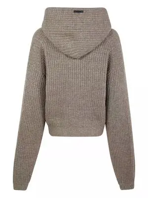 Fear Of God Waffle-knit Hoodie - Neutrals