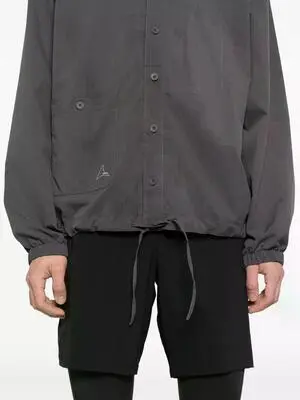 ROA Camp-collar Perforated Shirt