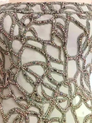 GEMY MAALOUF Bateau-collar Beaded Gown