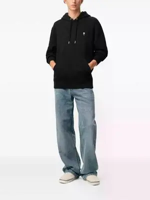 AMI Paris De Coeur Hoodie - Black
