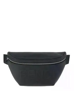 Fendi Roma Logo Belt Bag - Black