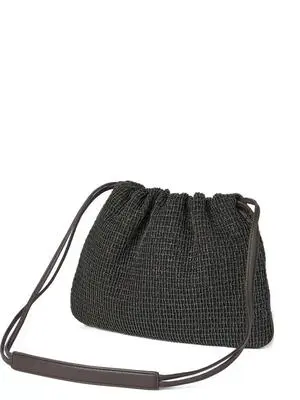 Brunello Cucinelli Net Embroidered Shoulder Bag
