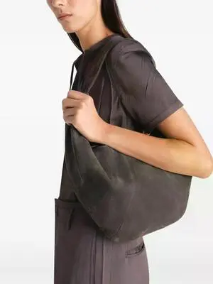 LEMAIRE Fortune Croissant Topstitched Bag - Brown