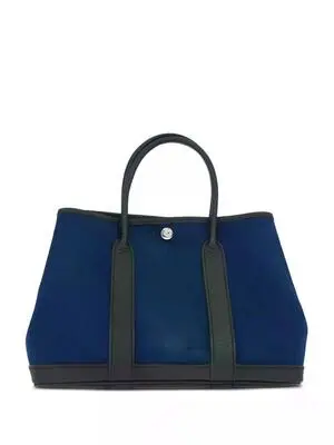 Hermès 2014 30 Tpm Toile Garden Party Tote Bag - Blue