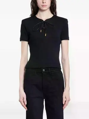 Givenchy Ribbed Lace-up Blouse