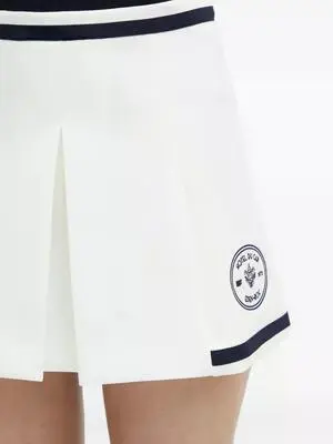 SPORTY & RICH Hotel Eden Roc Mini Skirt - White