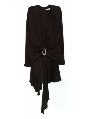 Christopher Esber Stone-detail Draped Mini Dress - Brown