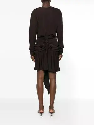 Christopher Esber Stone-detail Draped Mini Dress - Brown