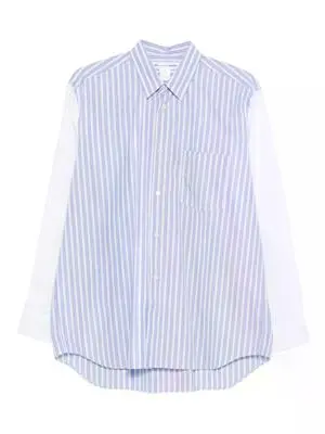 Comme Des Garçons Striped Colour-block Shirt