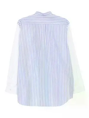 Comme Des Garçons Striped Colour-block Shirt