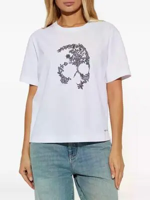 Alexander McQueen Lace Skull T-shirt - White