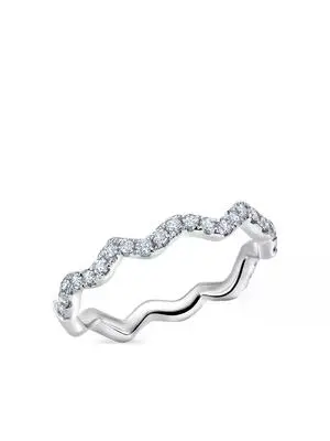 GRAZIELA Diamond Stackable Band Ring - Silver