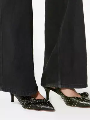 Isabel Marant Étoile Palmo Leather Pumps With Studded Bow Detail - Black