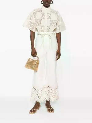 Zimmermann Wanderlust Beaded Embroidered Trousers