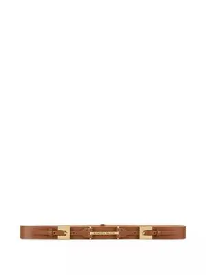 Elisabetta Franchi Double-buckle Leather Belt - Brown