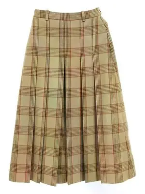 Gucci Check-pattern Pleated Skirt