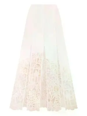 ALEMAIS Rosemary Embroidered Skirt - White