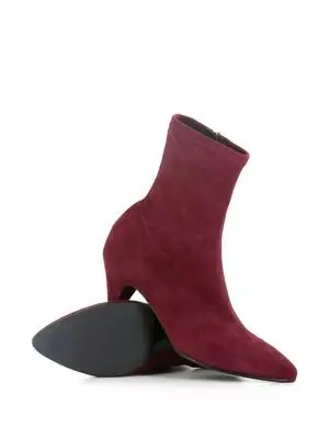DEL CARLO Side-zip Suede Ankle Boots