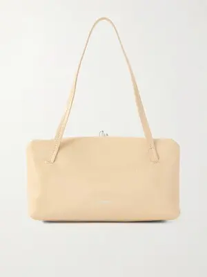 JIL SANDER Goji Small Crinkled-leather Shoulder Bag - Neutrals