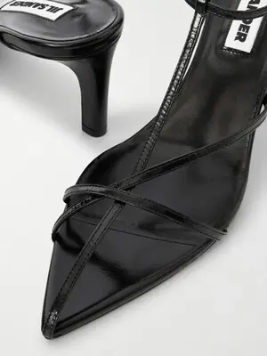 JIL SANDER Leather Sandals - Black