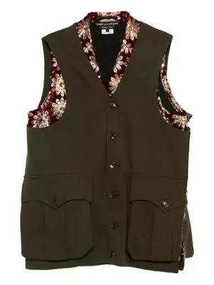 Comme Des Garcons V Neck Vests For Men